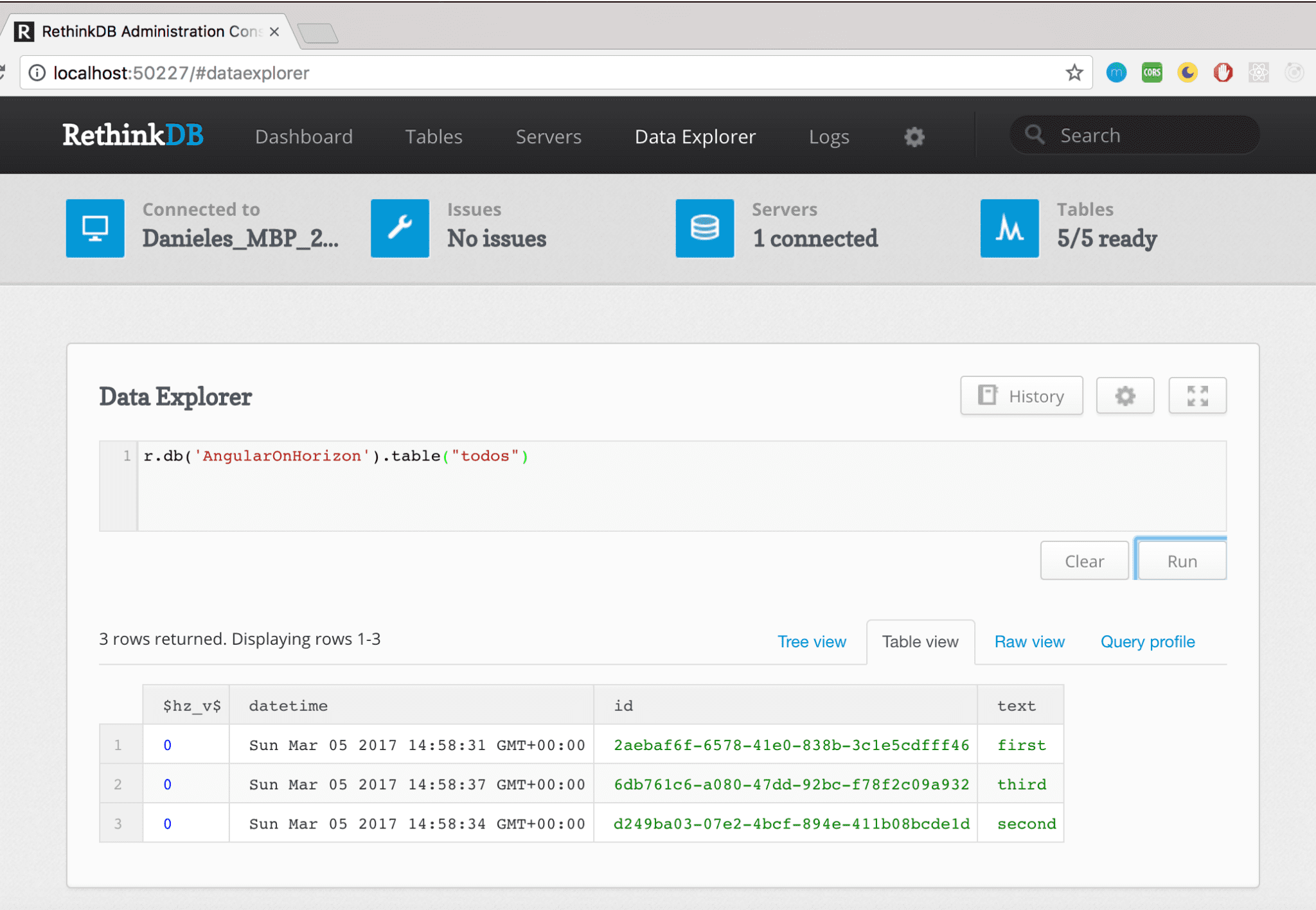 Angular and Horizon for realtime application | Angular and Horizon for realtime application